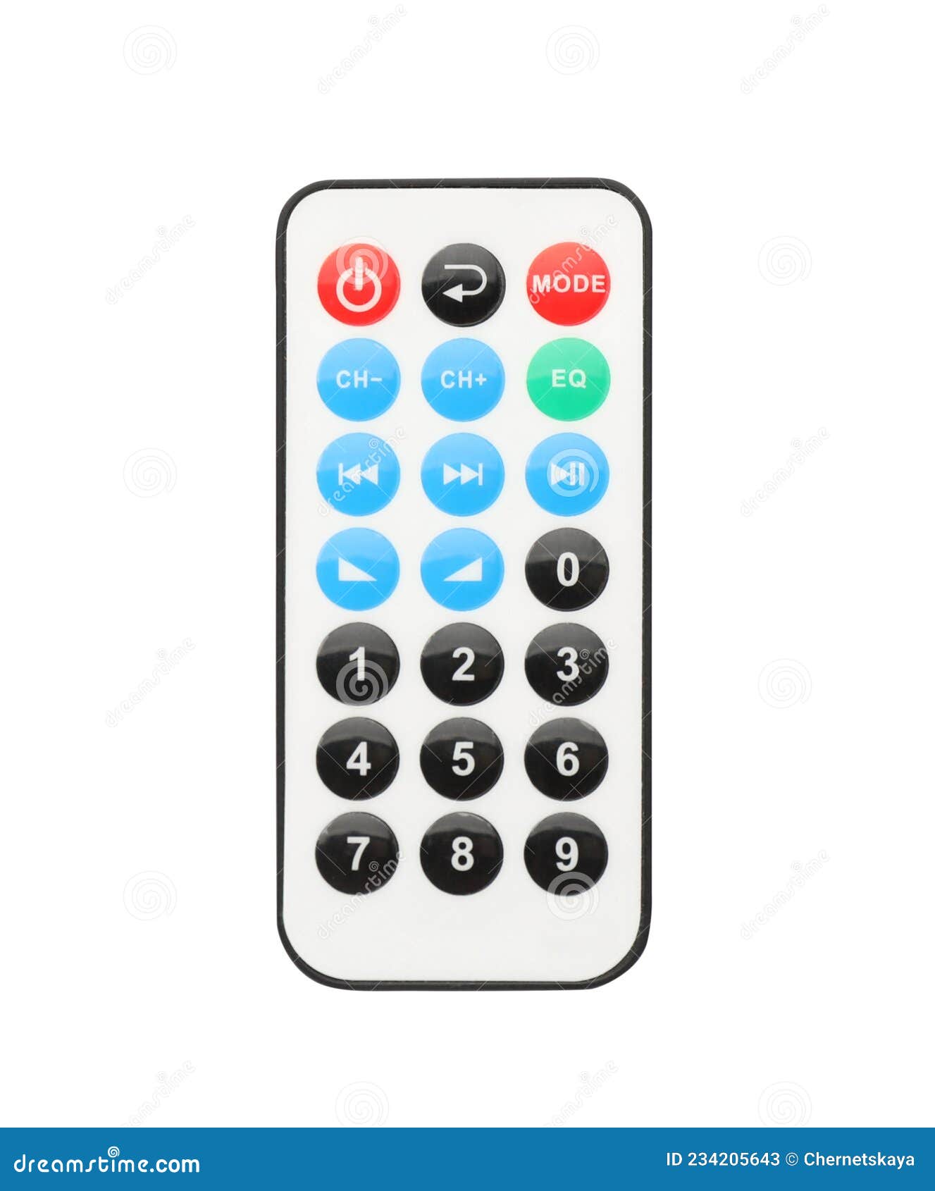 Modern Remote Control Isolated on White, Top View Stock Image - Image ...