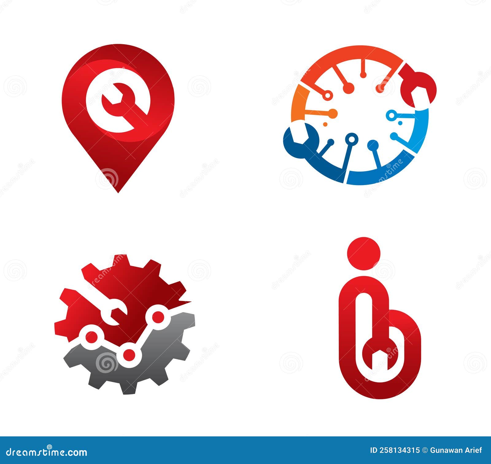 Modern Repair Logo or Icon Template Design Vector Stock Vector ...