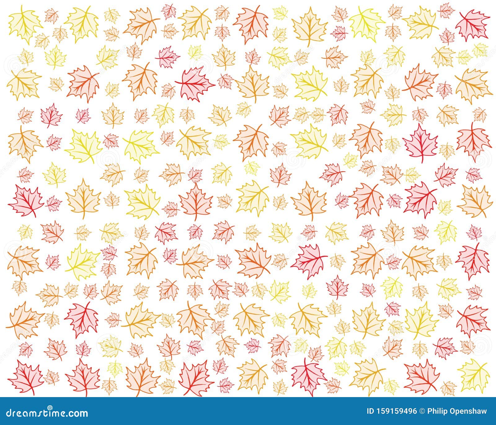 Modern Repeating Maple Leaf Pattern in Bright Autumn Colors Stock ...