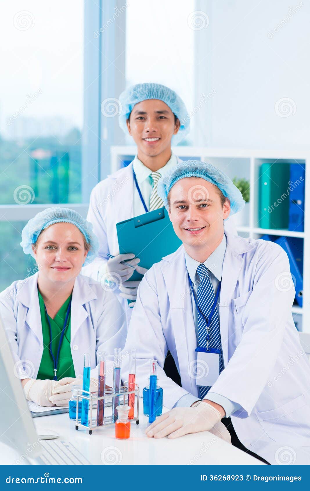 Modern research team stock image. Image of looking, research - 36268923