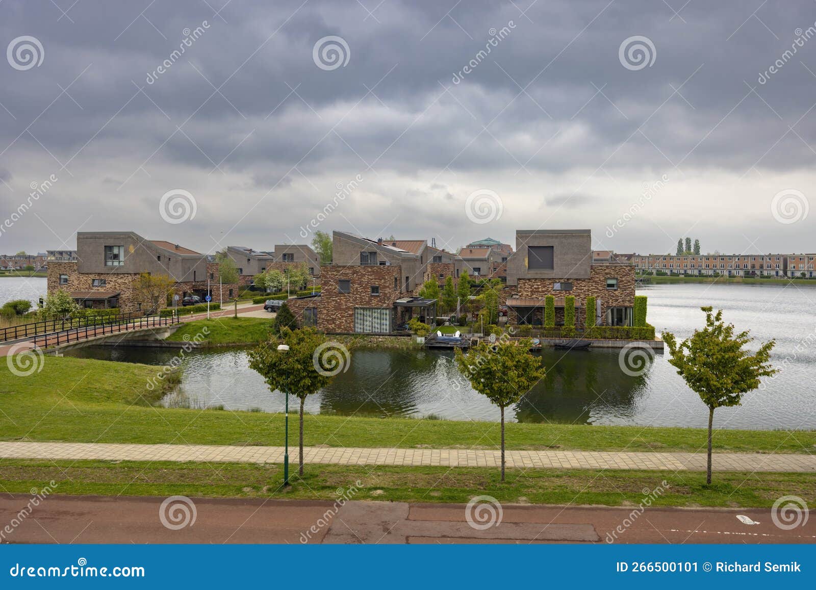 Modern Residential Architecture in Houten, the Netherlands Stock Image ...