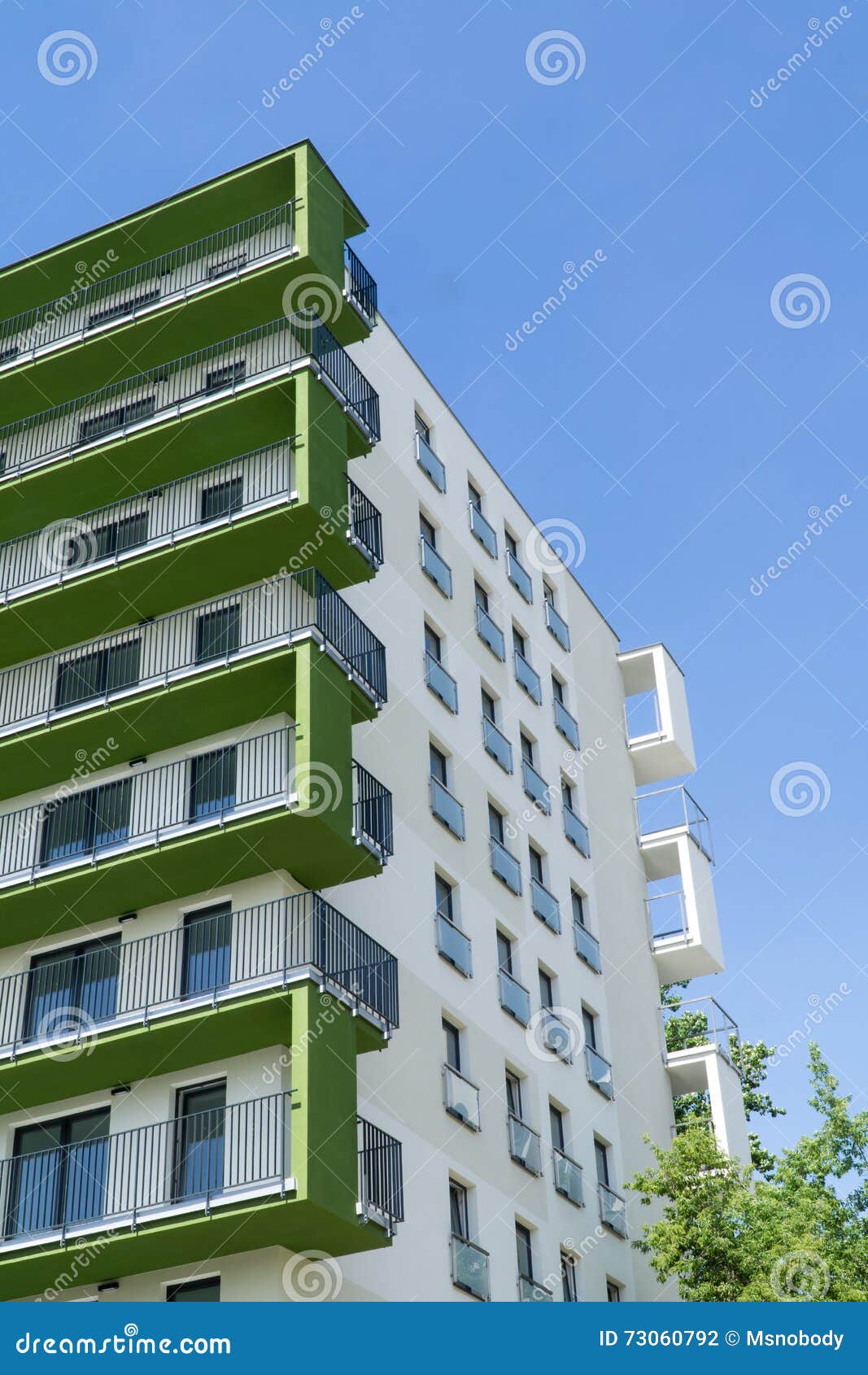 Modern Residential Building Stock Photo - Image of condo, perspective ...