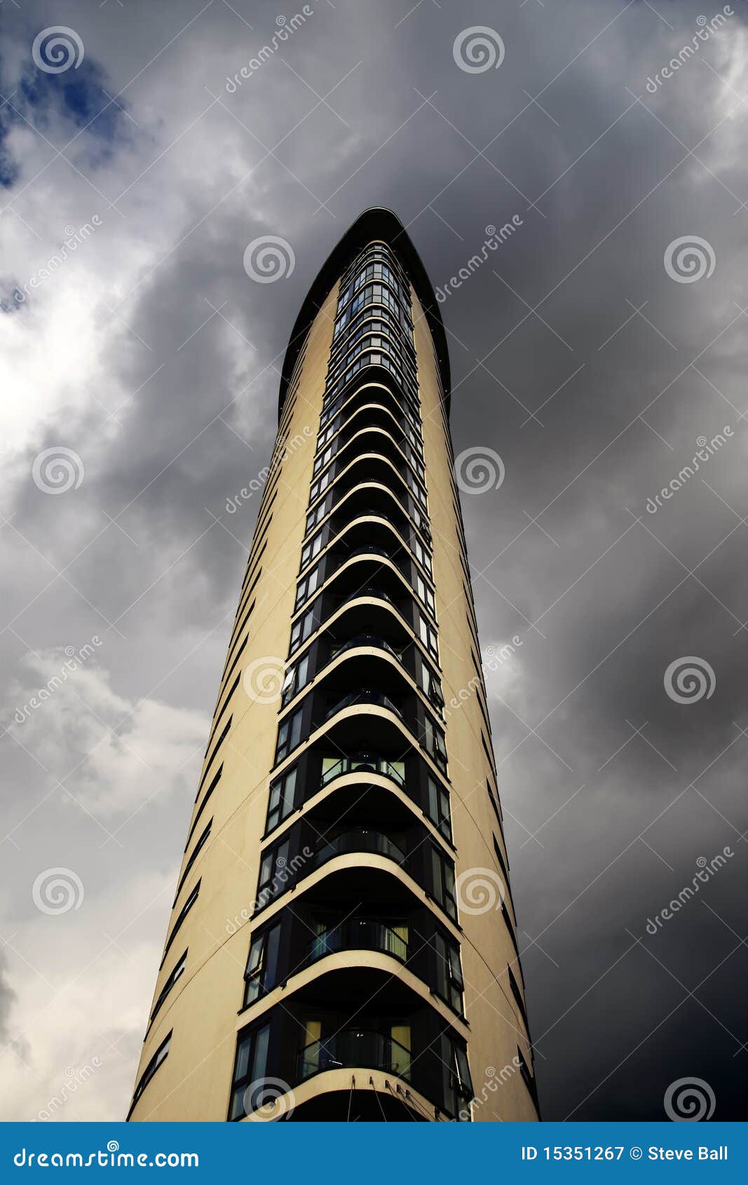 Modern Residential High Rise Tower Stock Image - Image of pattern ...