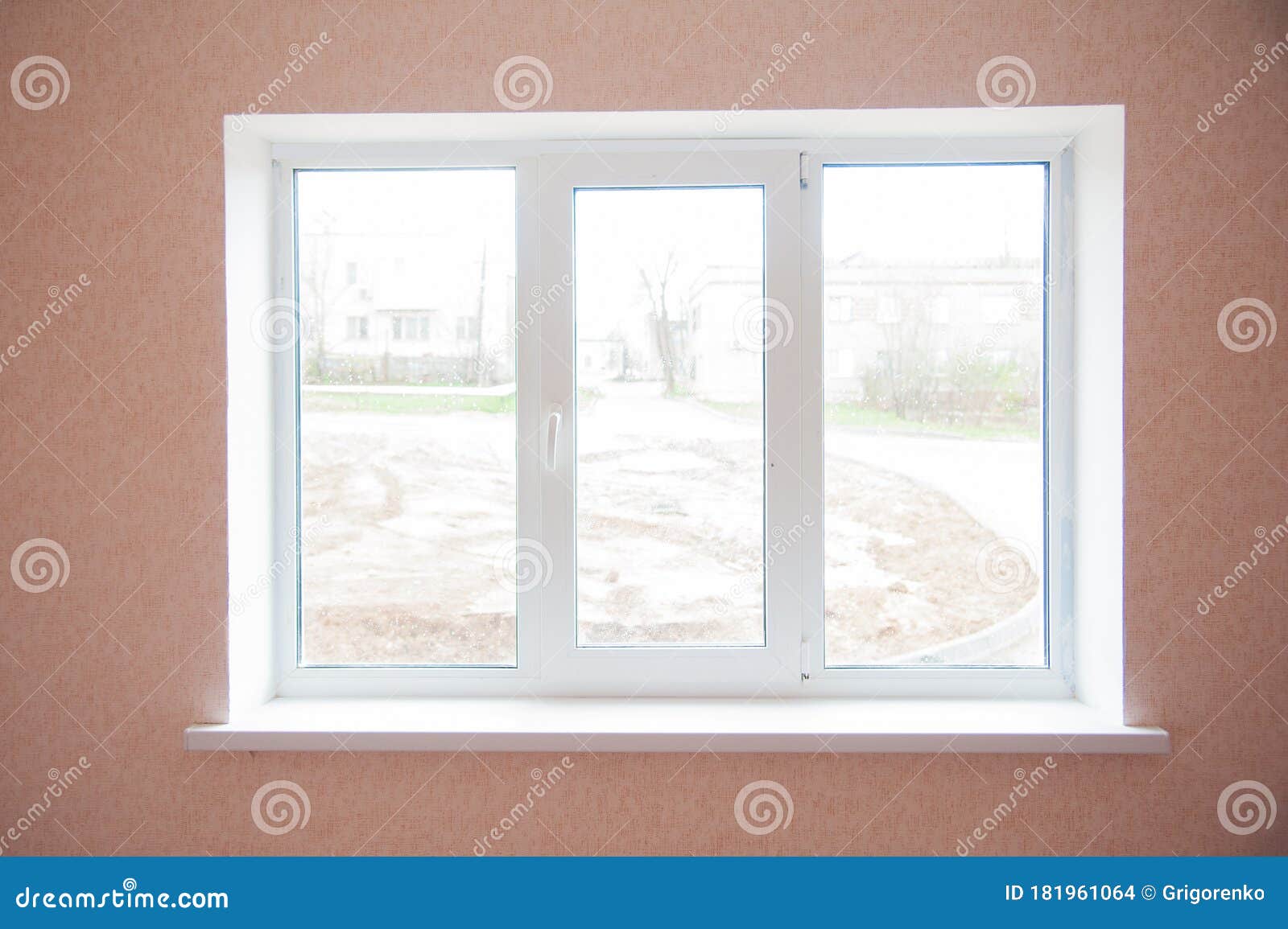 Modern residential window stock photo. Image of frame - 181961064