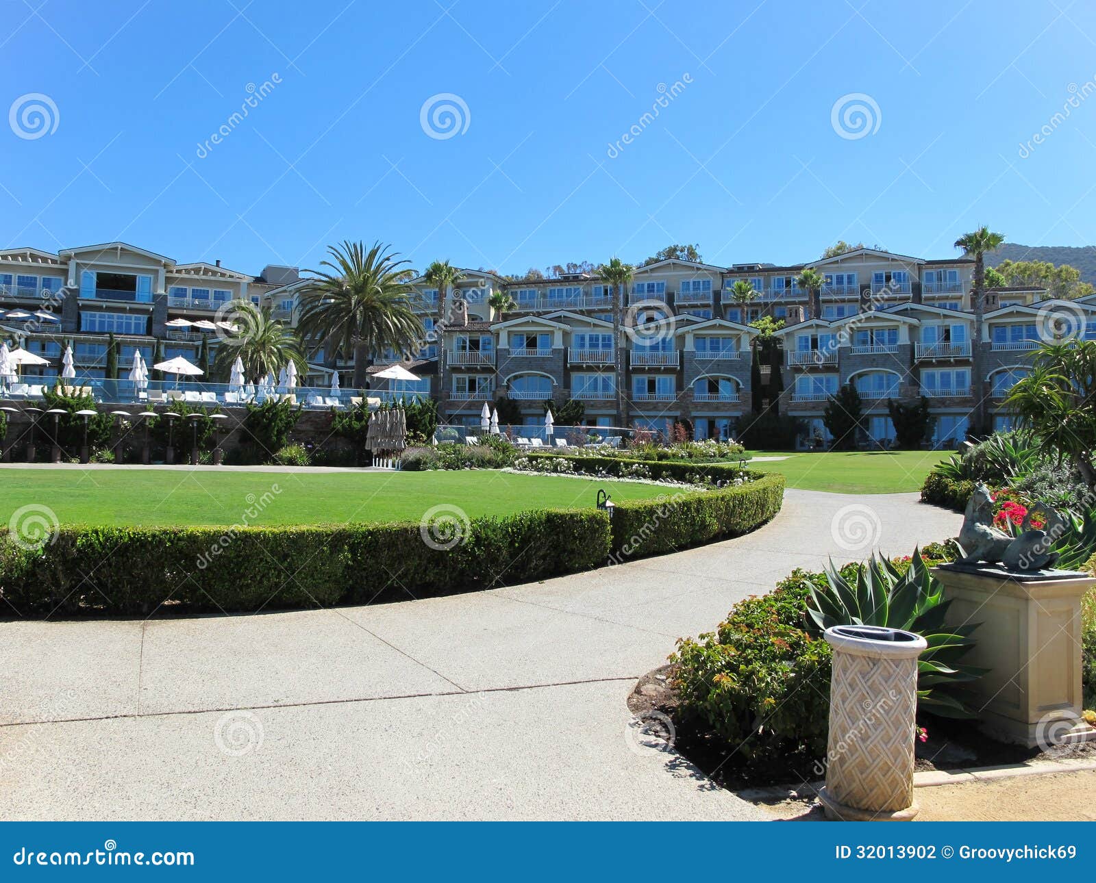 Modern resort complex stock photo. Image of resort, background - 32013902