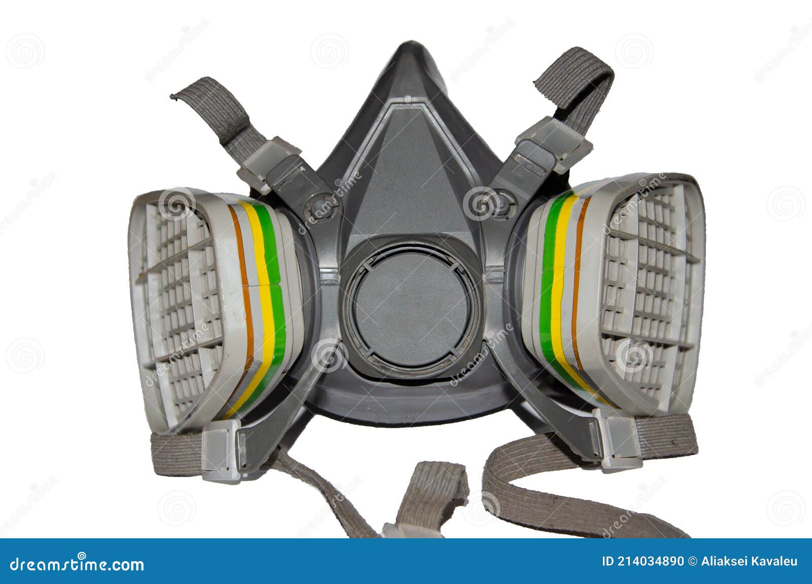 Modern Respirator Mask Isolated on White. Safety, Filter Stock Photo ...