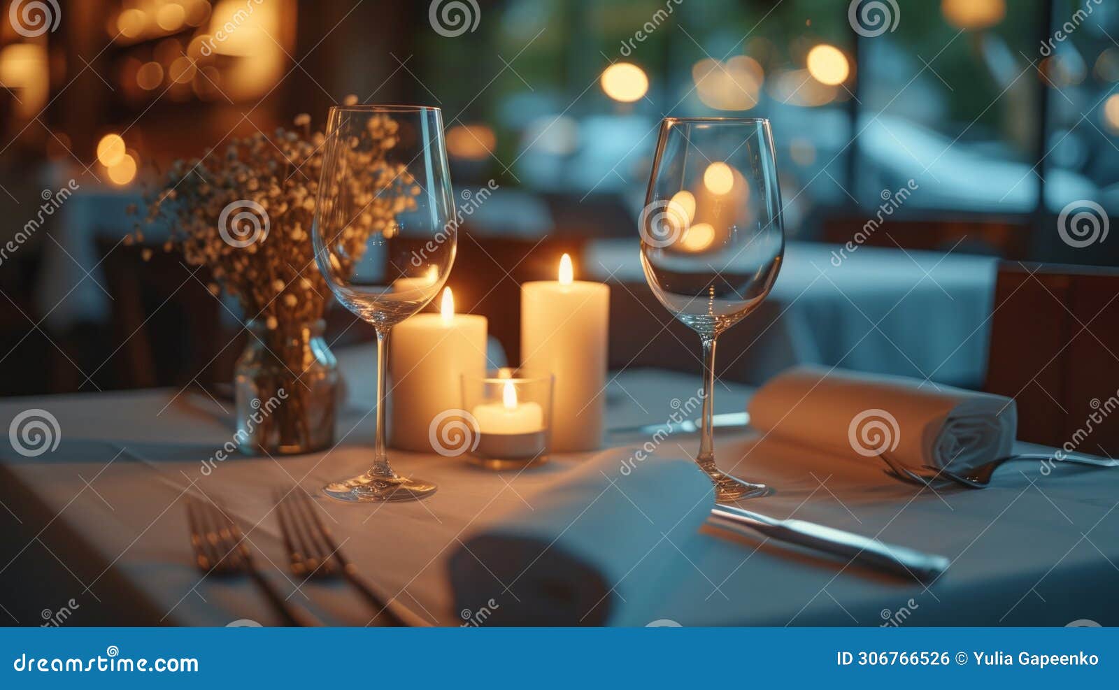 Modern Restaurant Settings Exude Romance with Soft Lighting and Elegant ...