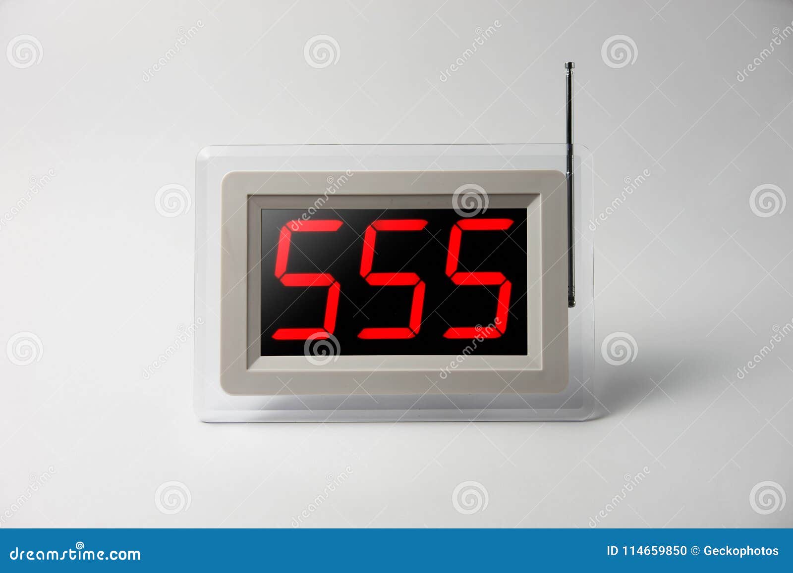 Modern Restaurant Waiting Clock Device on a White Background, Cl Stock ...
