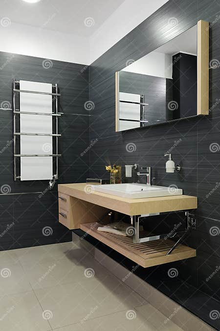 Modern restroom stock image. Image of grey, fashionable - 21904779