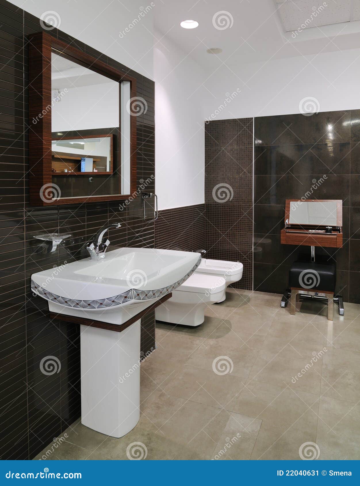 Modern restroom stock image. Image of decoration, bathroom - 22040631