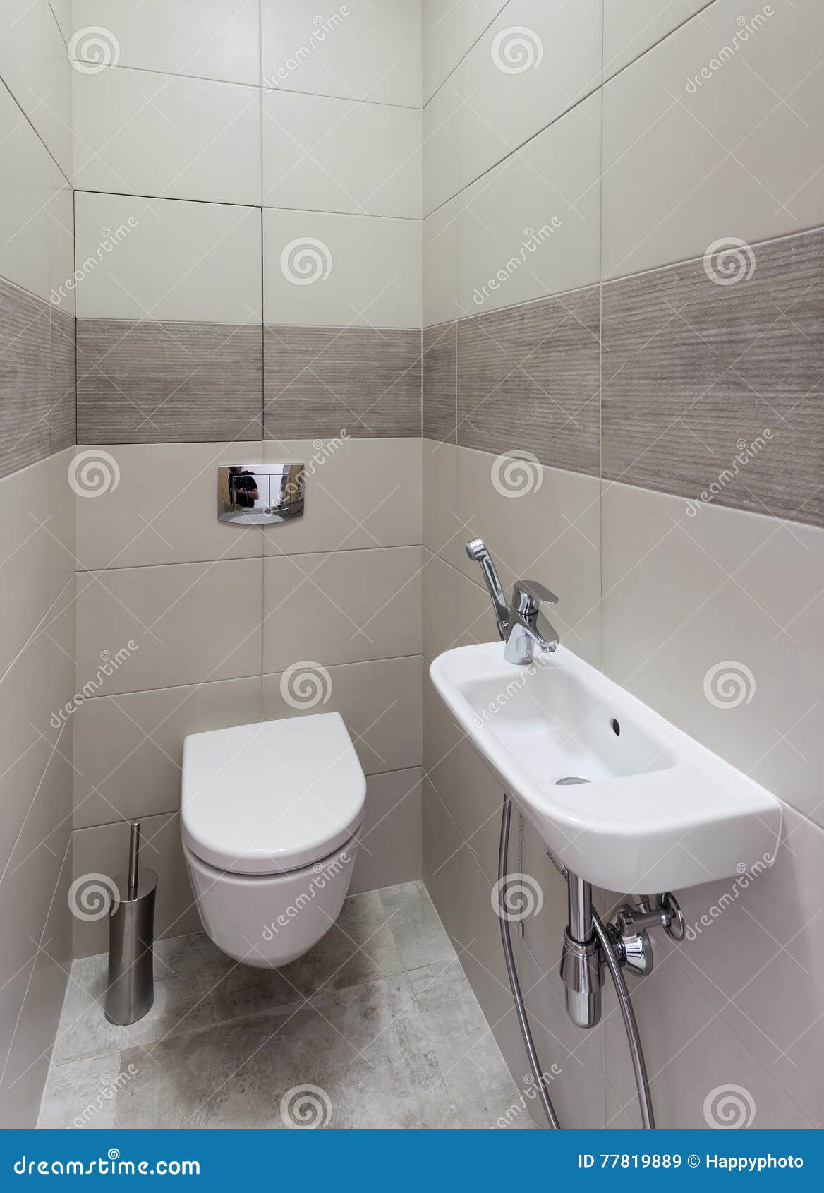 Modern restroom interior stock image. Image of tile, interior - 77819889
