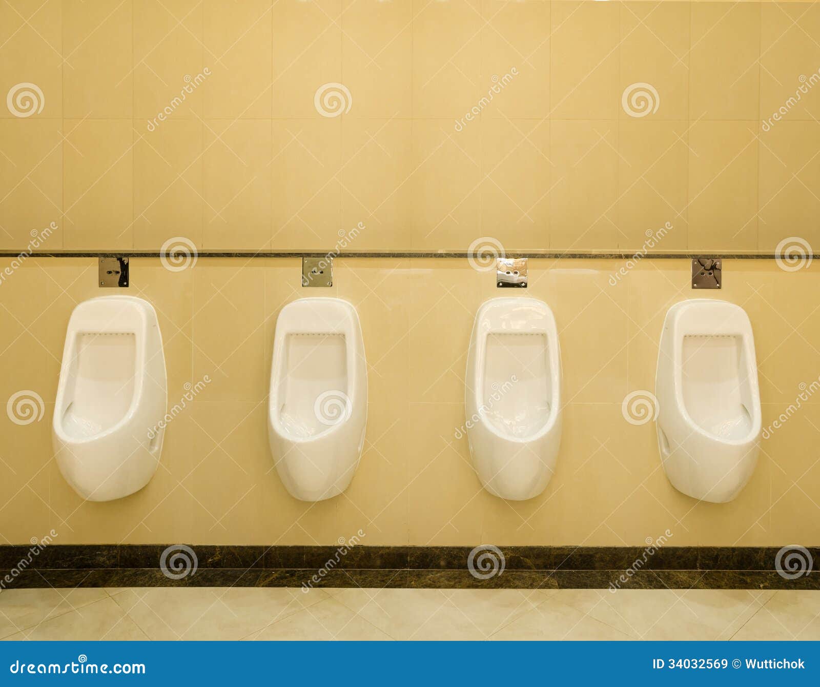 The Modern Restroom Interior with Urinal Row Stock Image - Image of ...