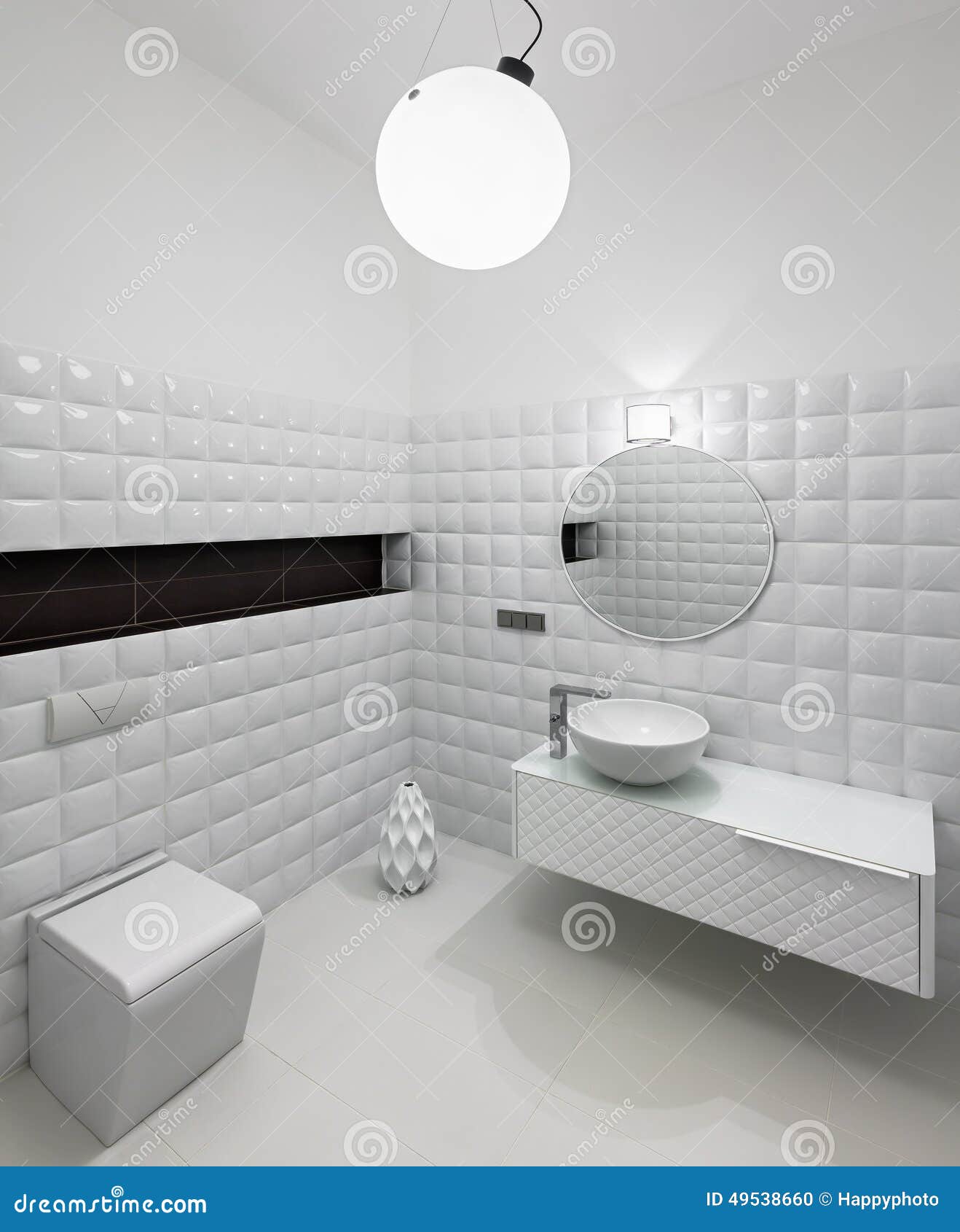 Modern restroom interior stock photo. Image of interior - 49538660