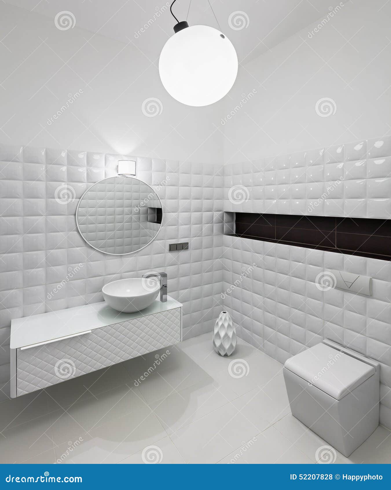 Modern restroom interior stock photo. Image of glass - 52207828