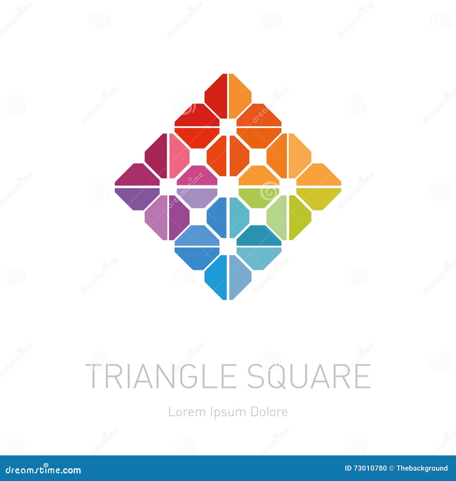Modern Rhombus Logotype. Design Element with Squares and Triangles ...