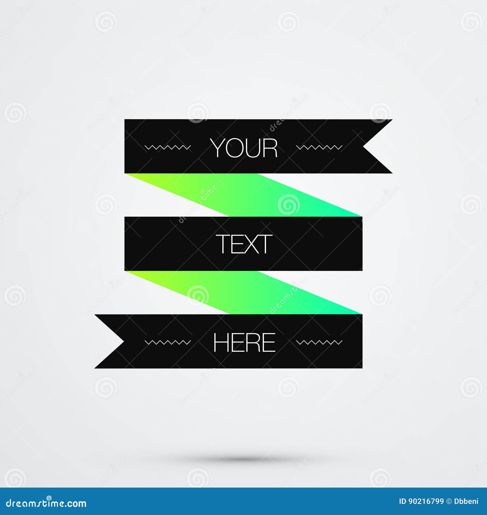 Modern Ribbon Banner Design Stock Vector - Illustration of commerce ...