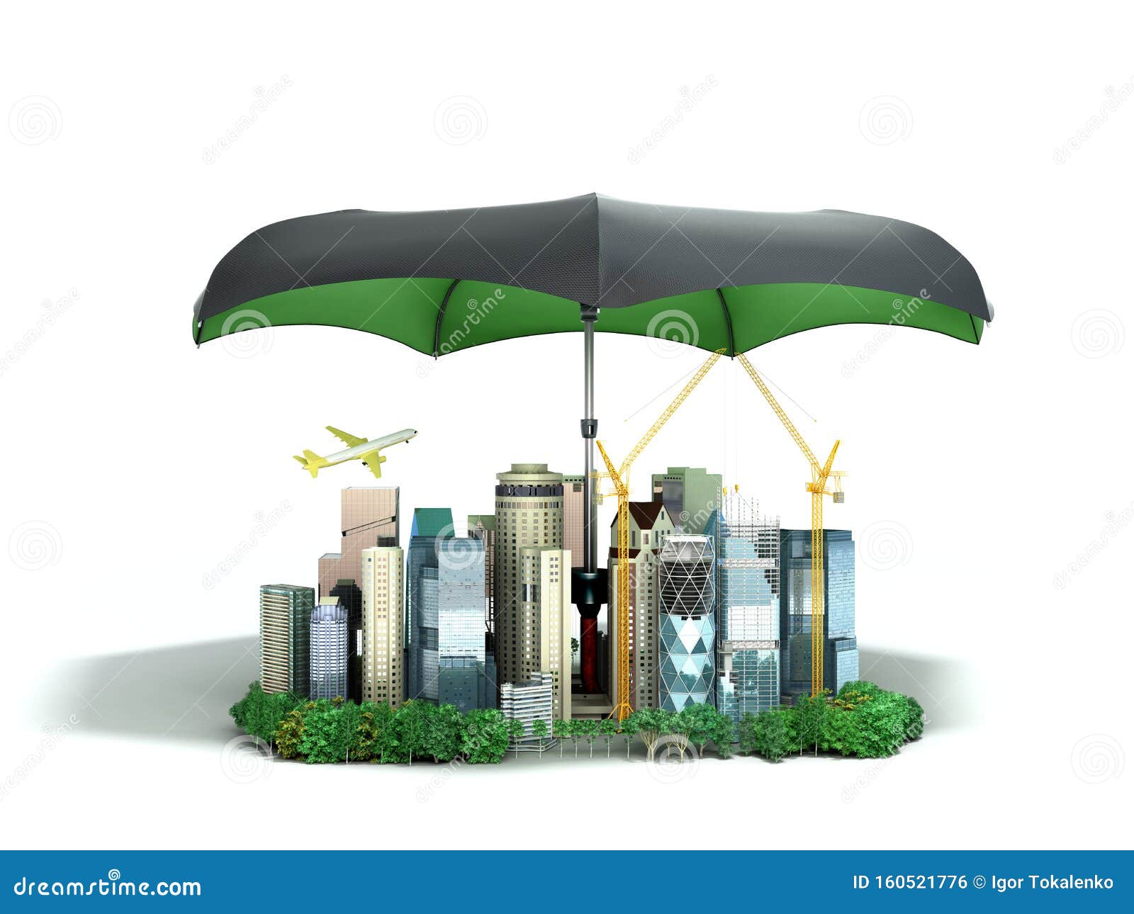 Modern Risk Management Concept in Construction Industry 3d Render on ...