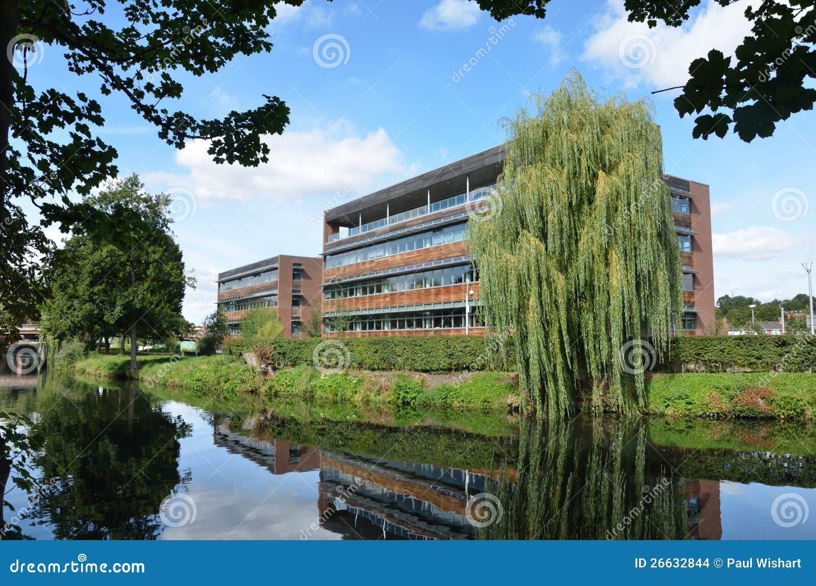 Modern Riverside Office Block Stock Photo - Image of norfolk, urban ...