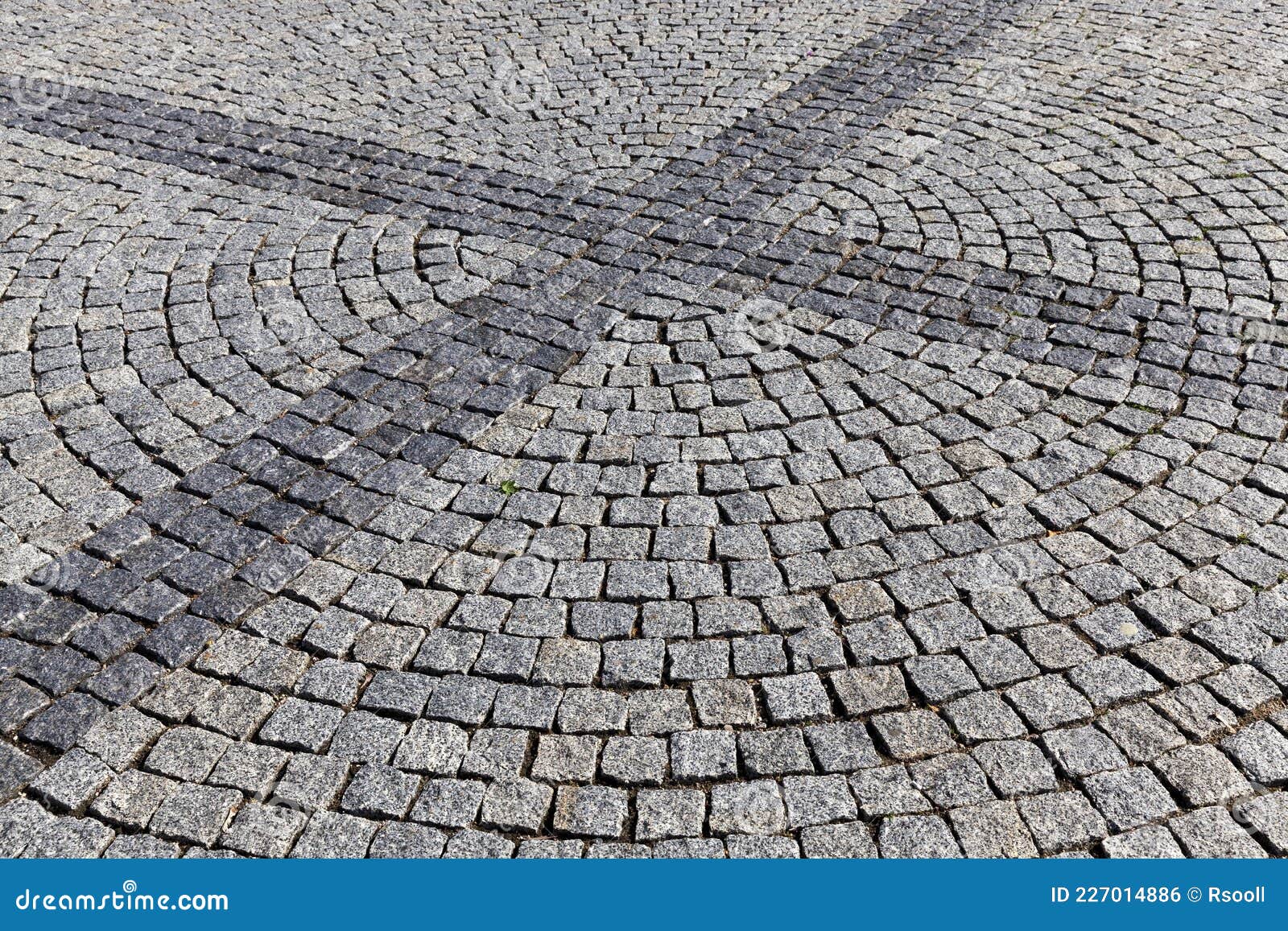 A Modern Road Made of Cobblestones and Stones Stock Photo - Image of ...