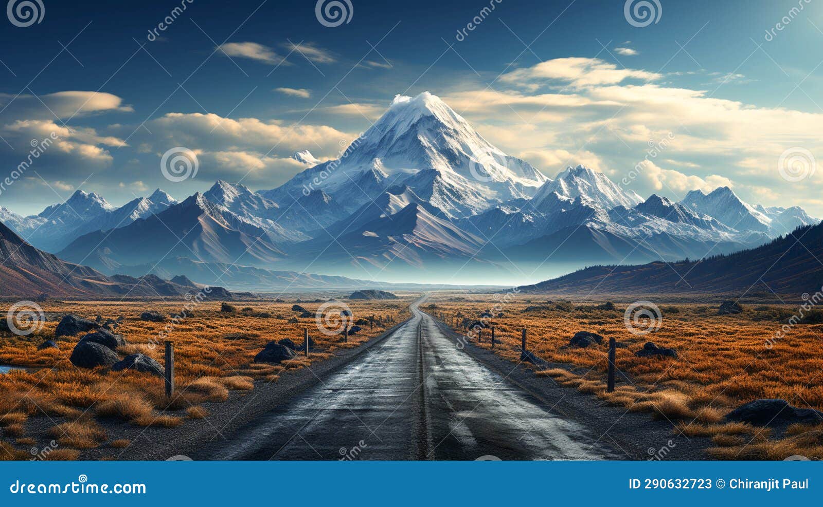 A Modern Road with a Mountain in the Background Stock Image - Image of ...