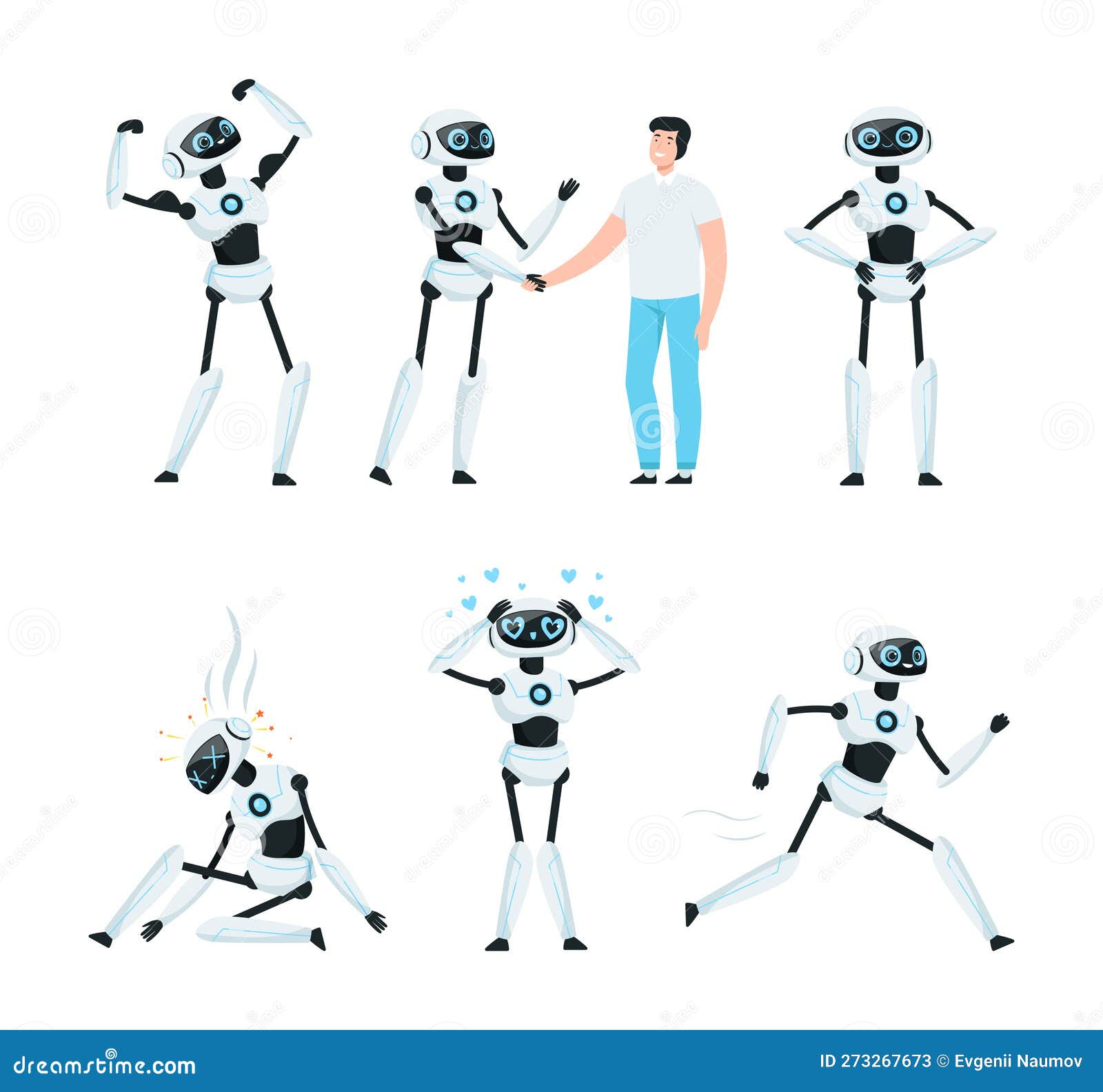 Modern Robot As Programmable Machine Engaged in Different Activity ...