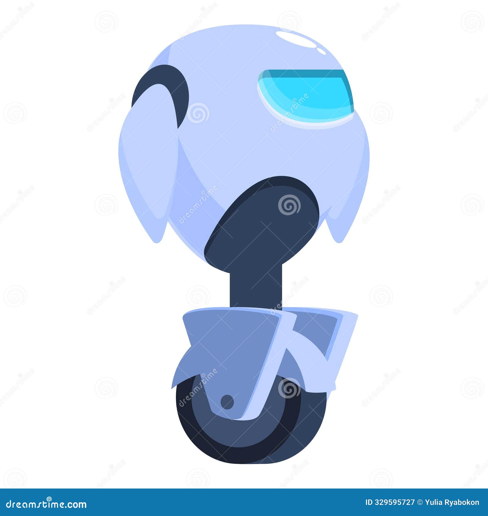Modern Robot Balancing On One Wheel Using Gyroscope Cartoon Vector ...