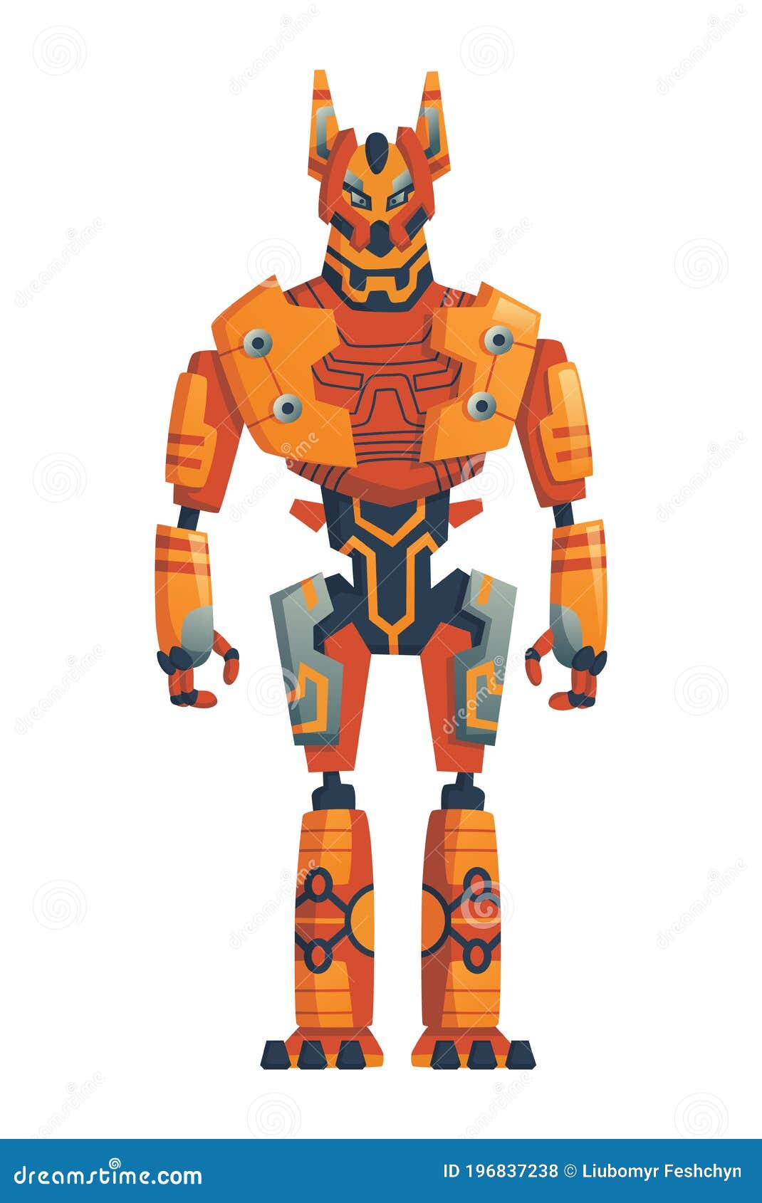 Modern Robot Concept. Robotics and Artificial Intelligence Technologies ...