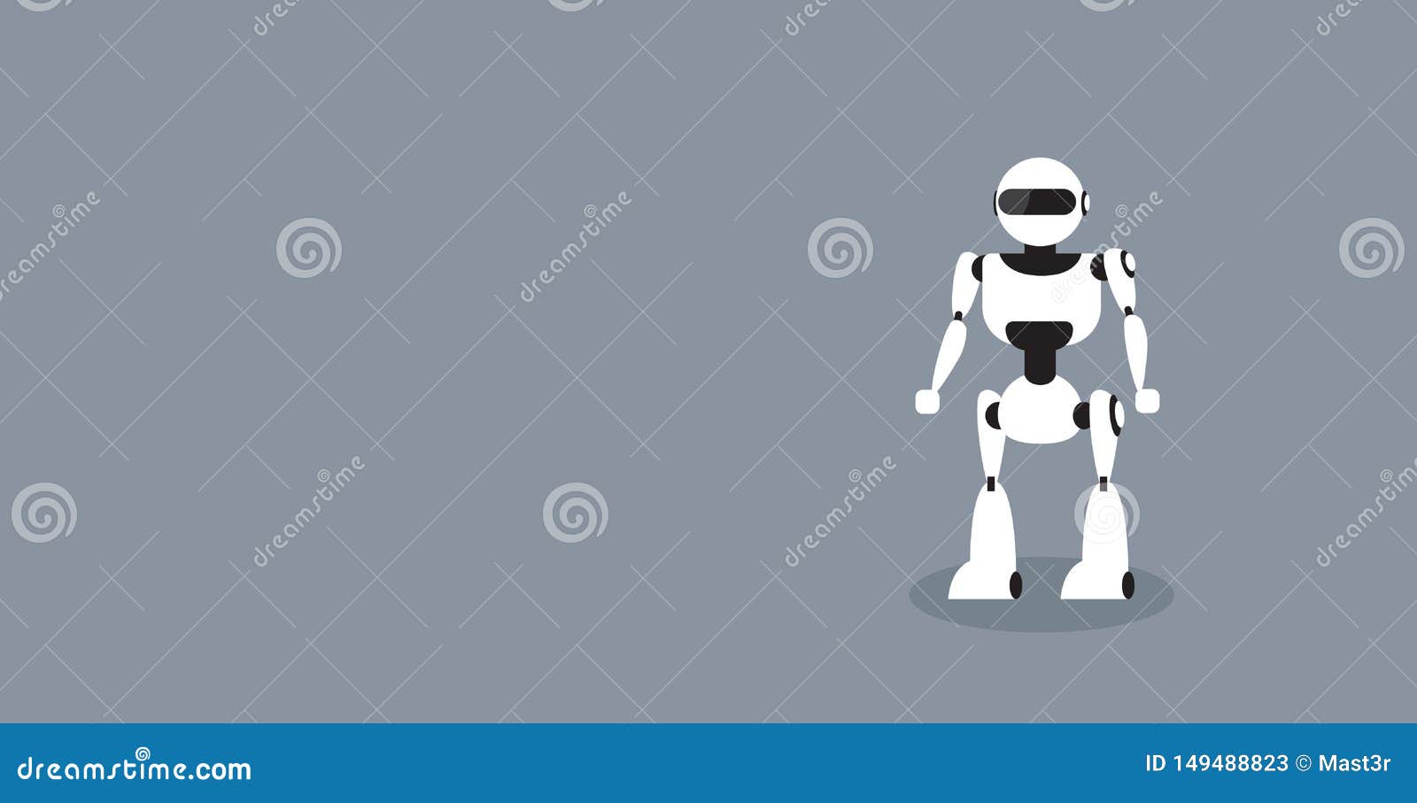 Modern Robot Cute Cyborg Character Standing Pose Artificial ... Modern Robot Cute Cyborg Character Standing Pose Artificial ...