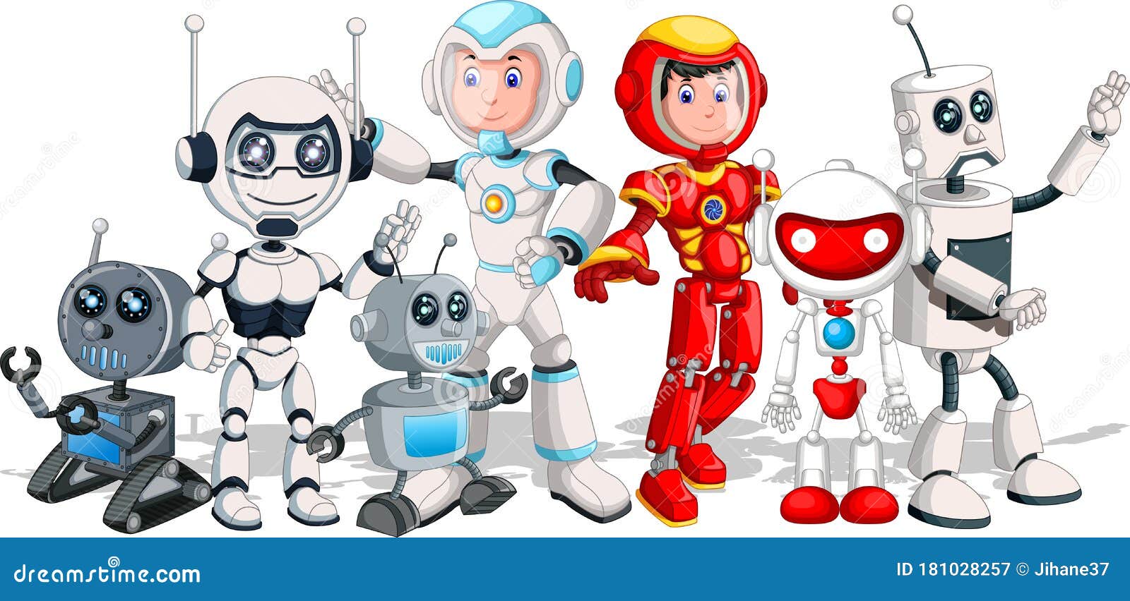 Modern Robot Cyborg Artificial Intelligence Cartoon Stock Illustration ...