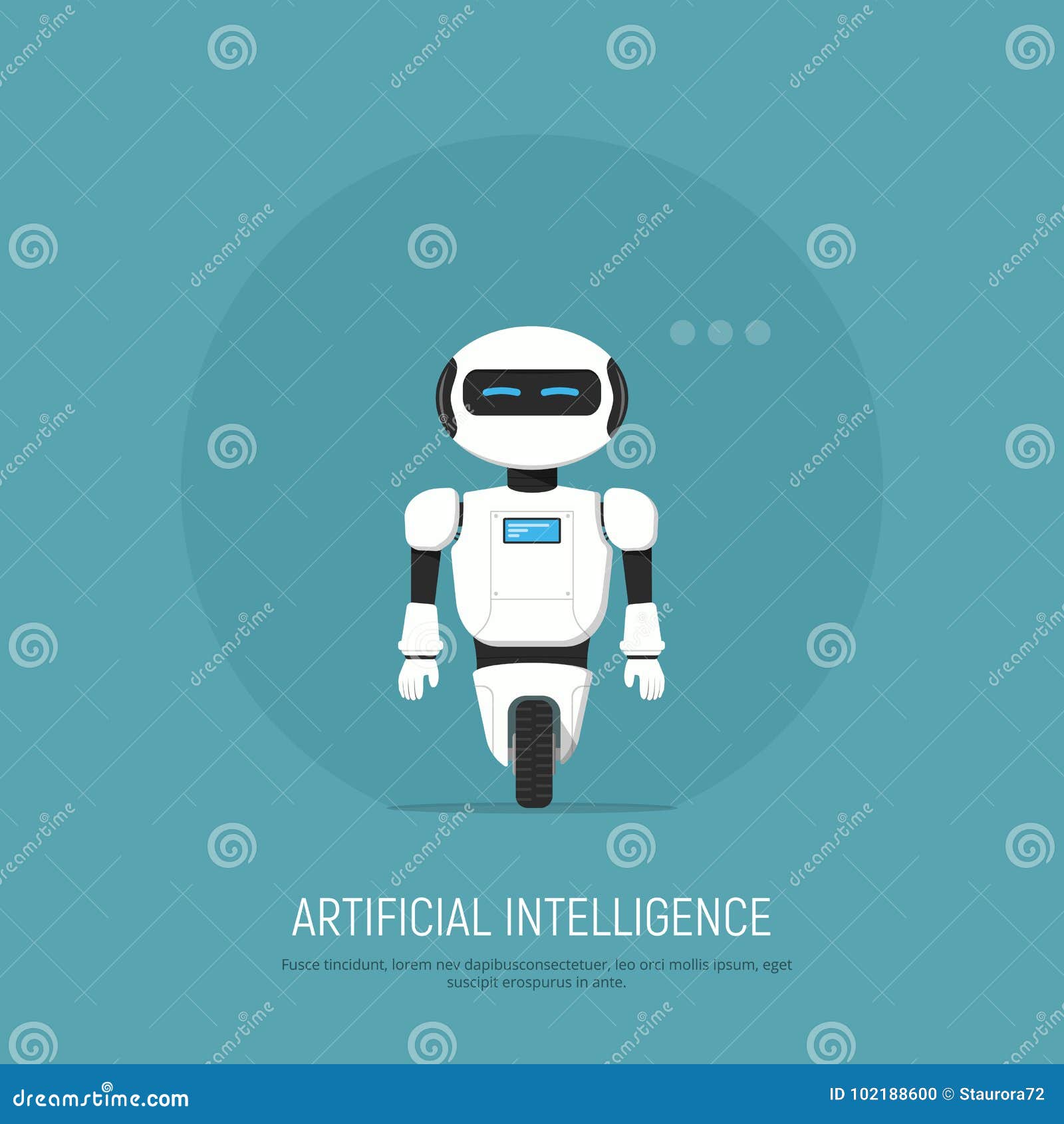 Modern Robot in Flat Style. Concept Artificial Intelligence Stock ... Modern Robot in Flat Style. Concept Artificial Intelligence Stock ...