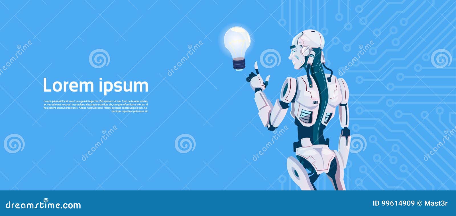Modern Robot Hold Light Bulb, Futuristic Artificial Intelligence ... Modern Robot Hold Light Bulb, Futuristic Artificial Intelligence ...