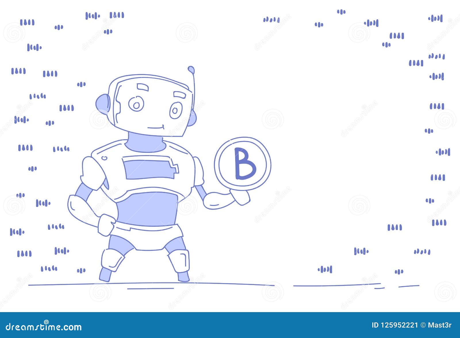 Modern Robot Holding Bitcoin Virtual Money Wealth Growth Artificial ...