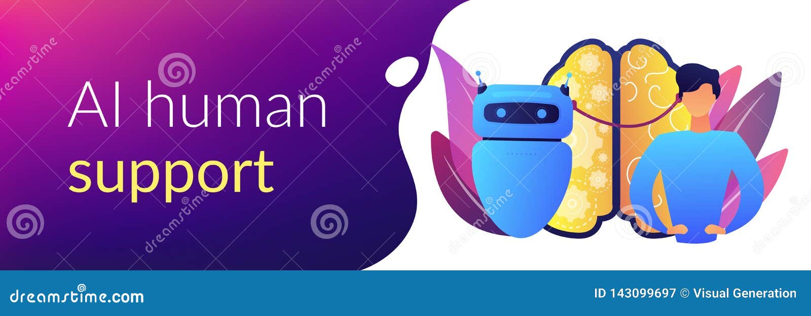 Augmented Intelligence Concept Banner Header. Stock Vector ...