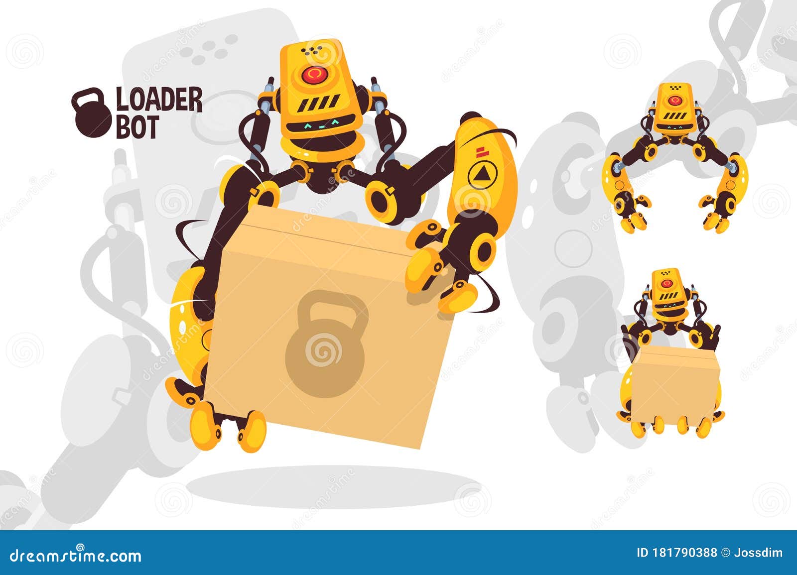 Modern robot loader stock vector. Illustration of loader - 181790388