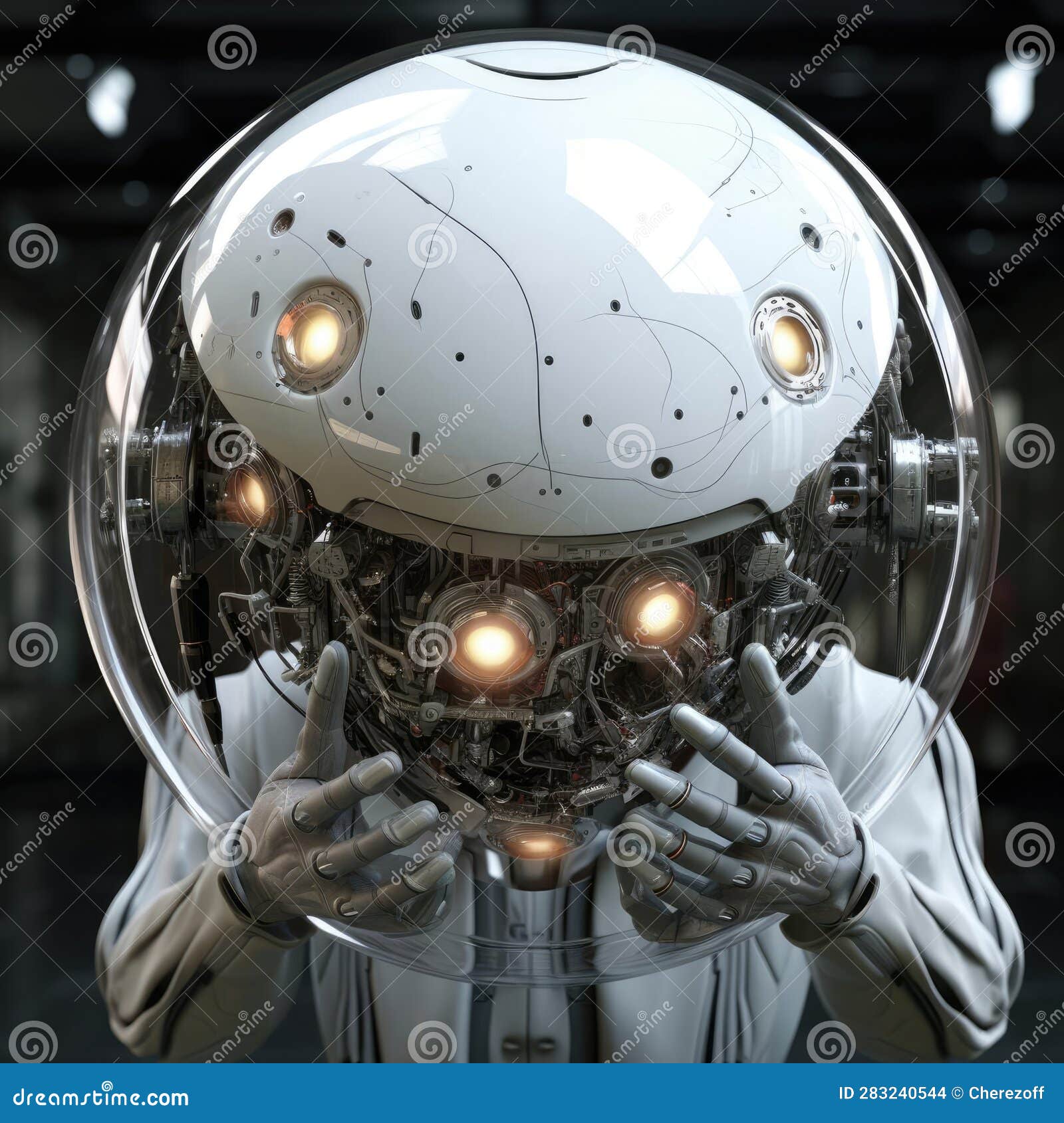 Modern Robot Sphere stock illustration. Illustration of tech - 283240544