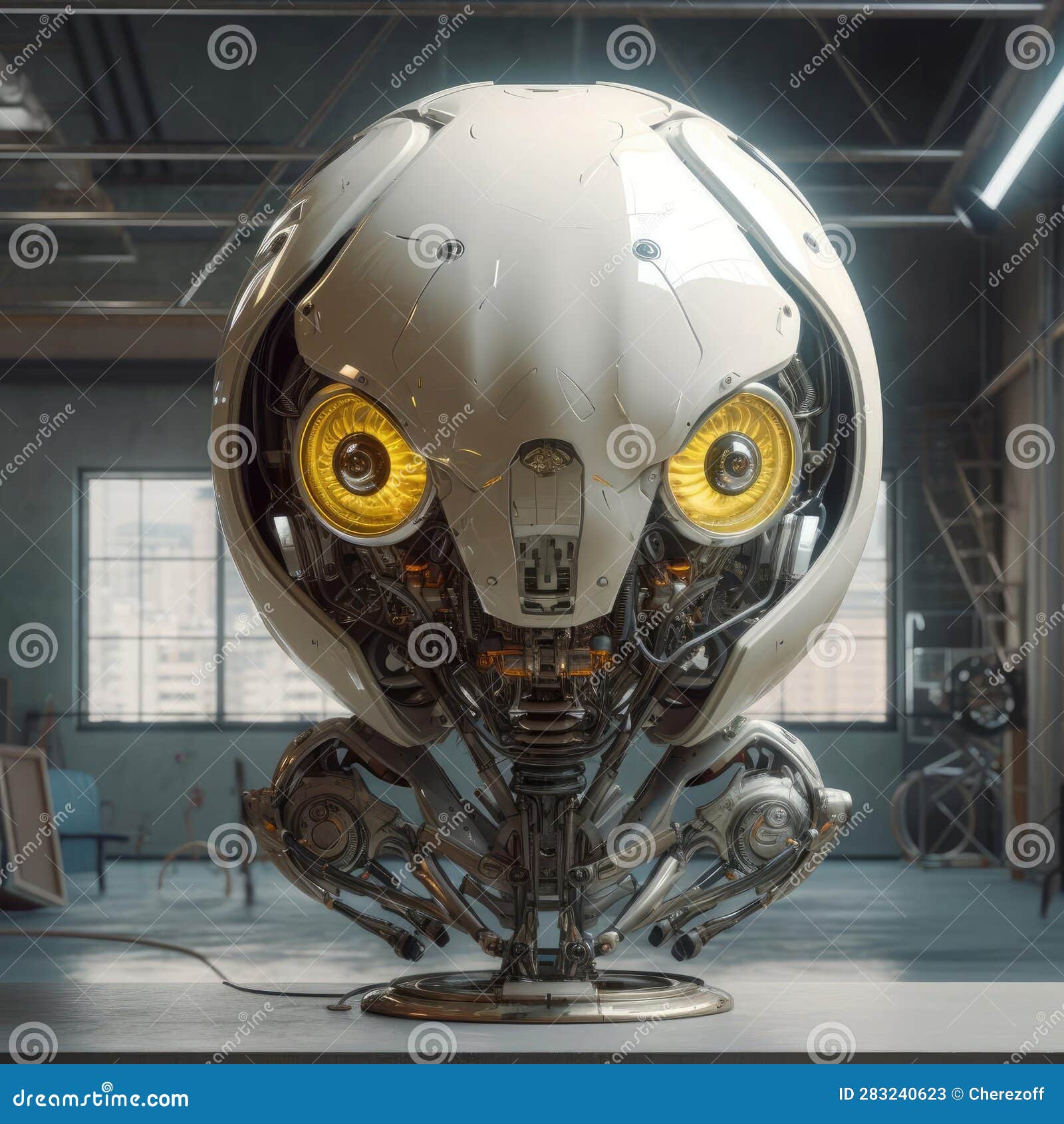 Modern Robot Sphere stock illustration. Illustration of cartoon - 283240623