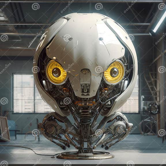 Modern Robot Sphere stock illustration. Illustration of cartoon - 283240623