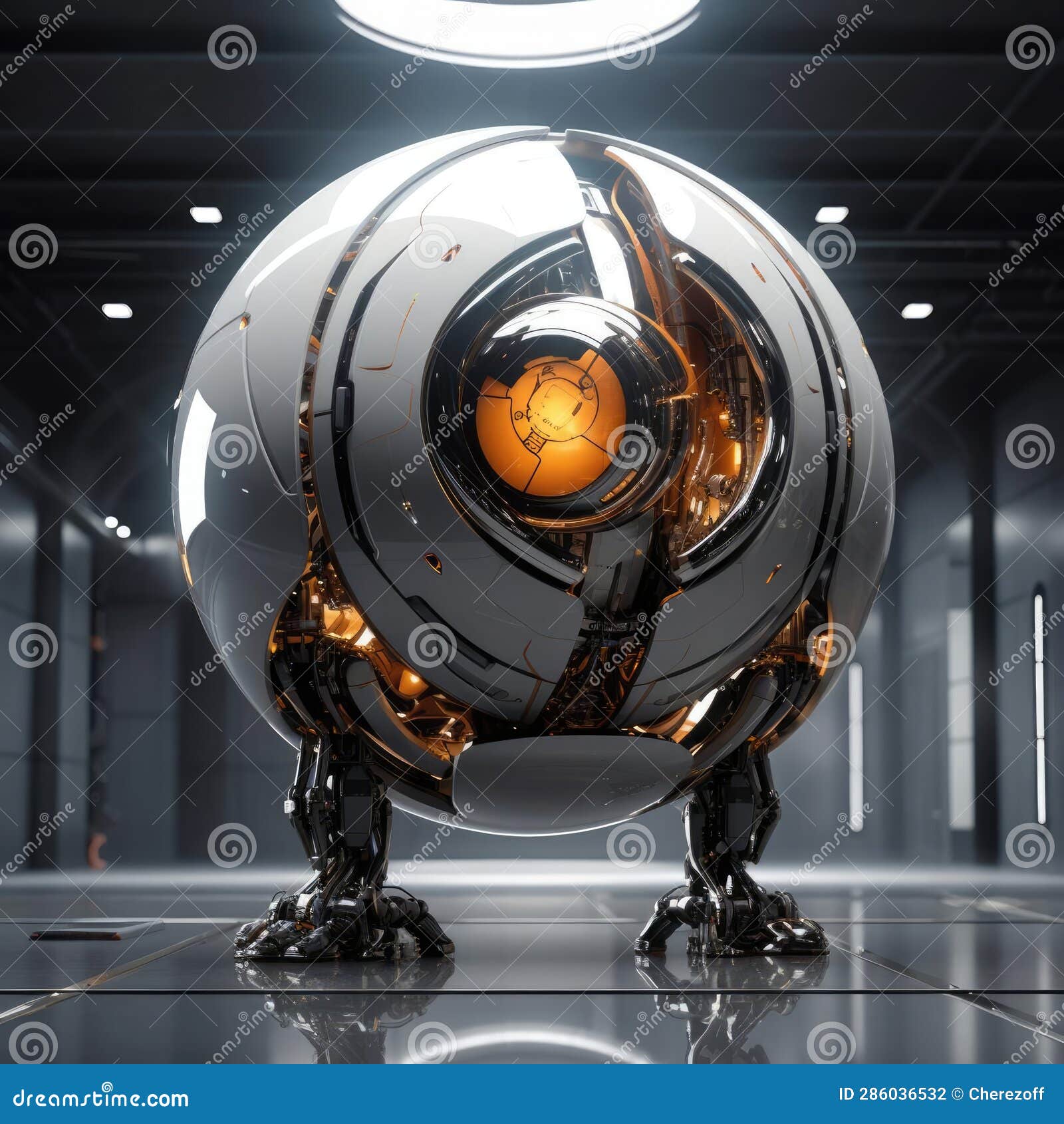 Modern Robot Sphere stock illustration. Illustration of intelligence ...