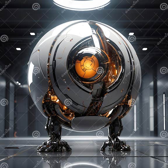 Modern Robot Sphere stock illustration. Illustration of intelligence ...