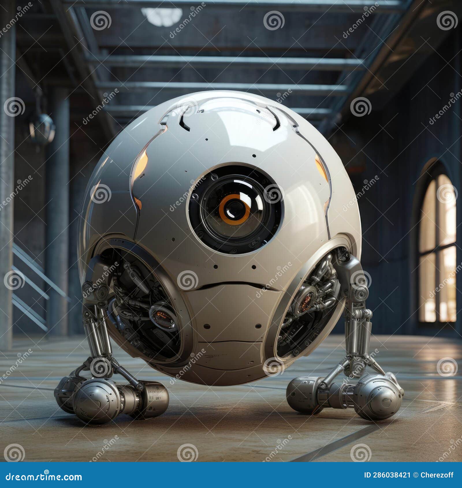 Modern Robot Sphere stock illustration. Illustration of concept - 286038421