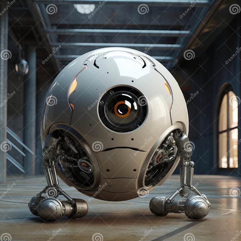 Modern Robot Sphere stock illustration. Illustration of concept - 286038421