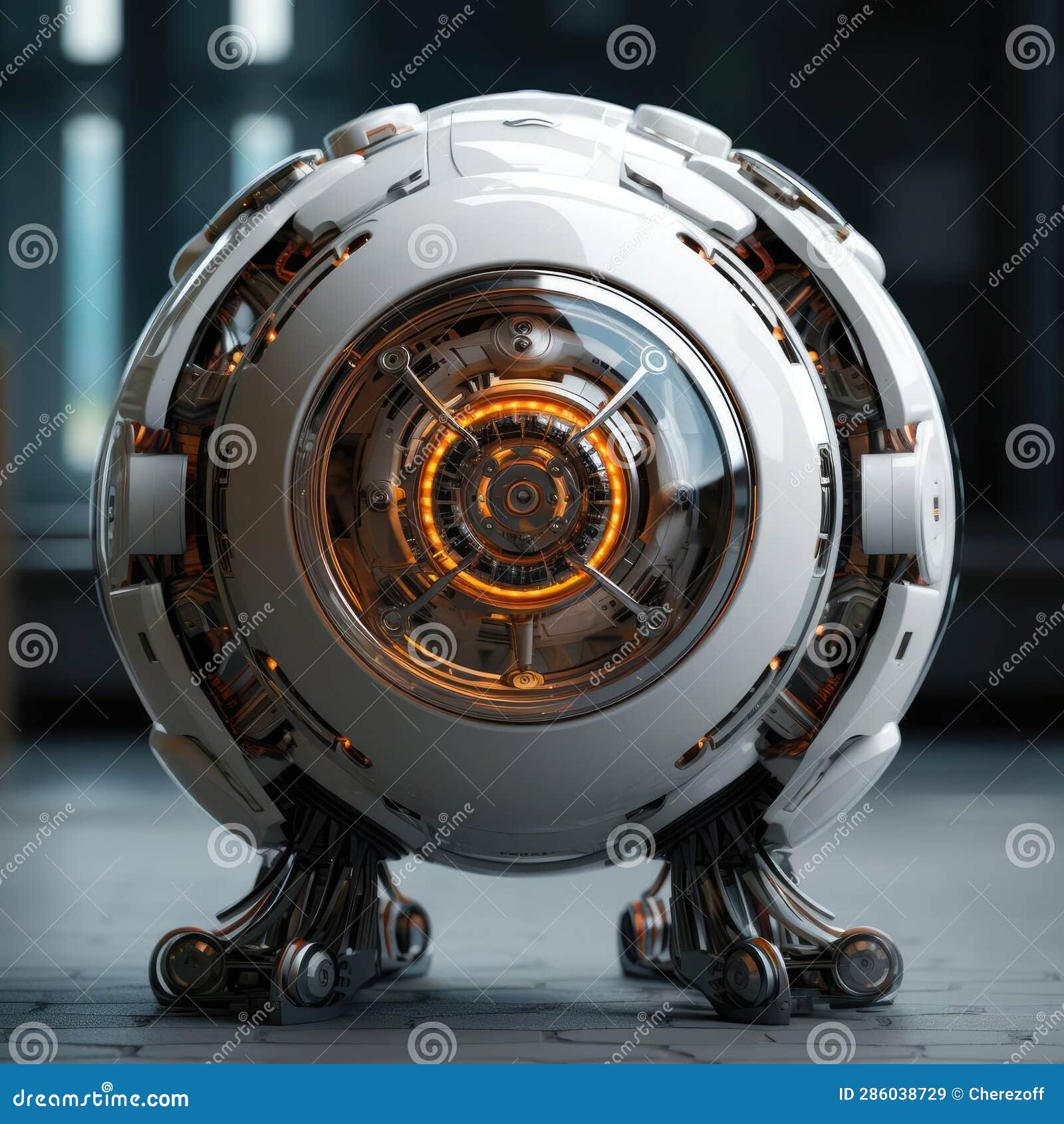 Modern Robot Sphere stock illustration. Illustration of circle - 286038729