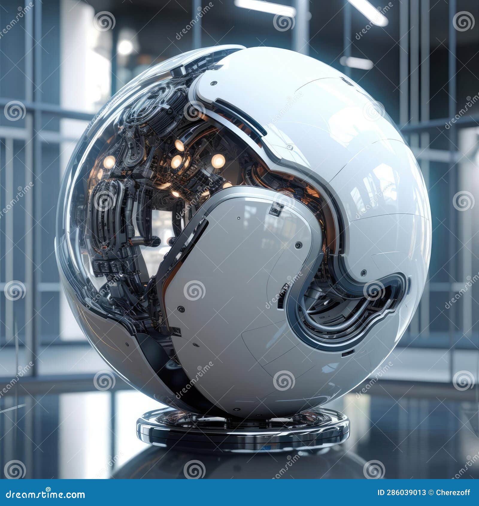 Modern Robot Sphere stock illustration. Illustration of concept - 286039013