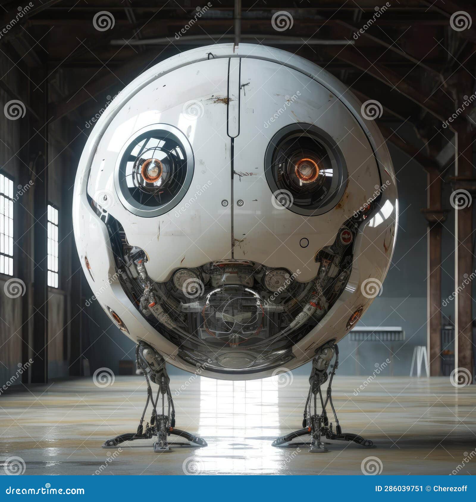 Modern Robot Sphere stock illustration. Illustration of white - 286039751