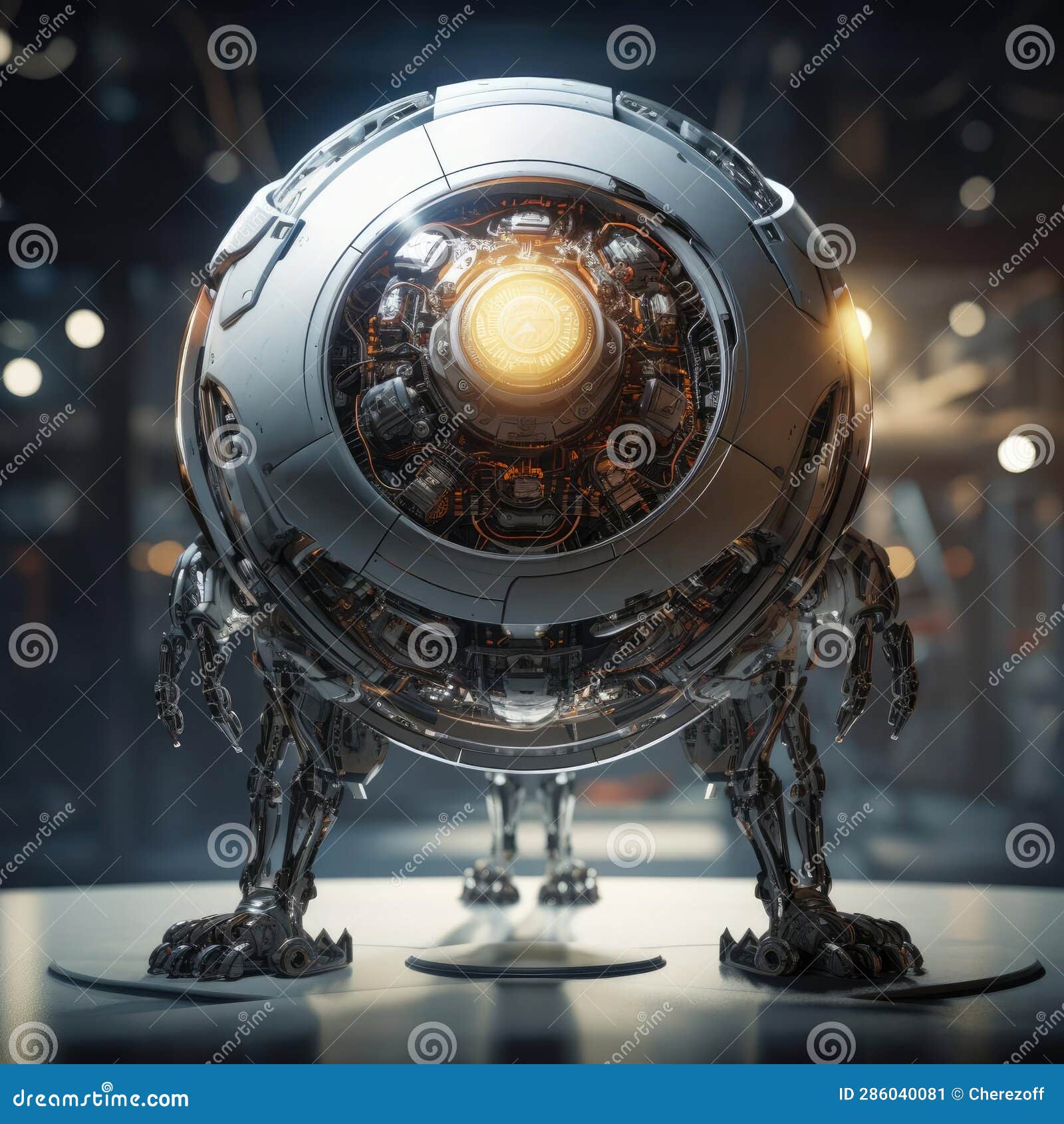 Modern Robot Sphere stock illustration. Illustration of tech - 286040081
