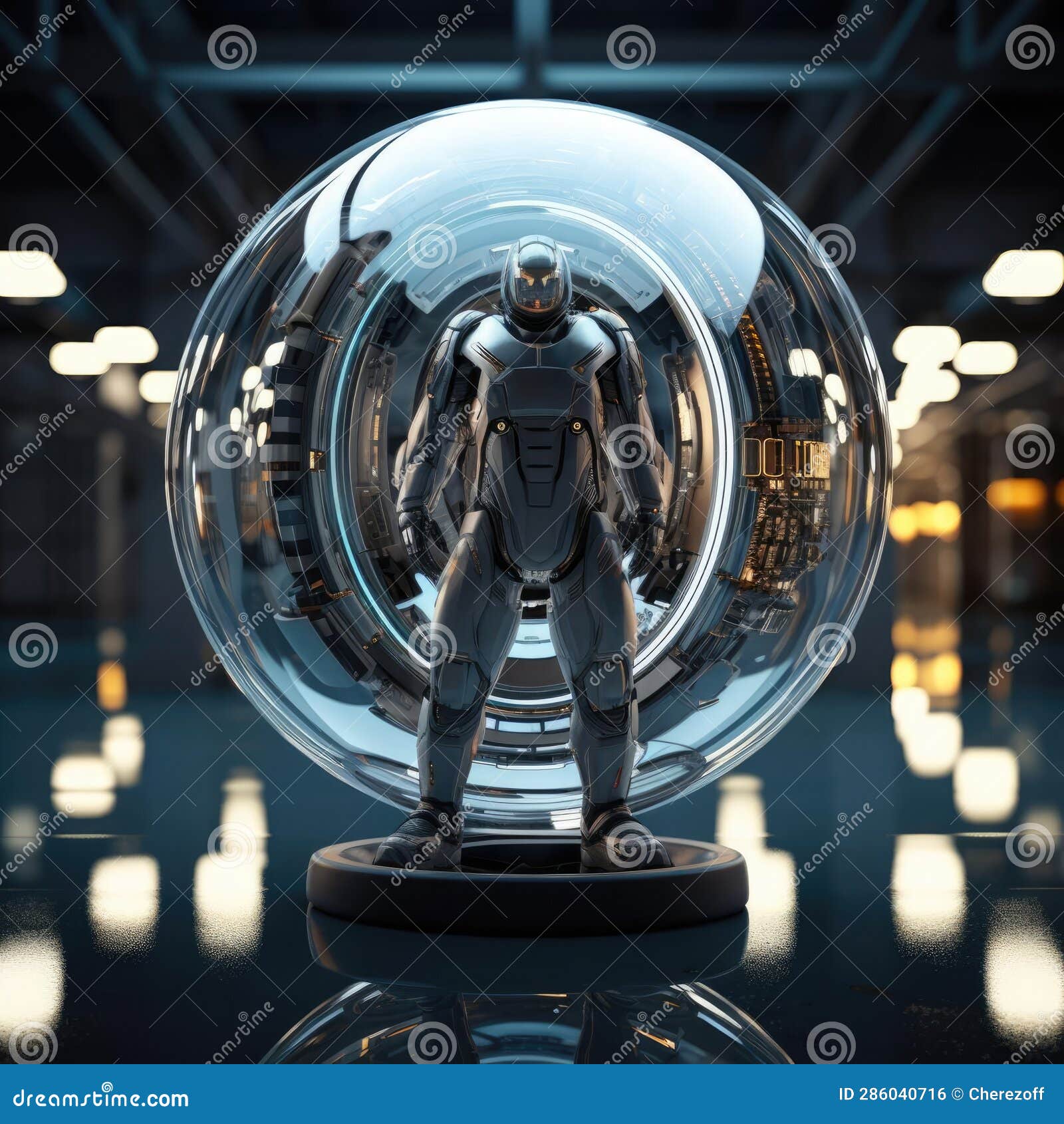Modern Robot Sphere stock illustration. Illustration of design - 286040716