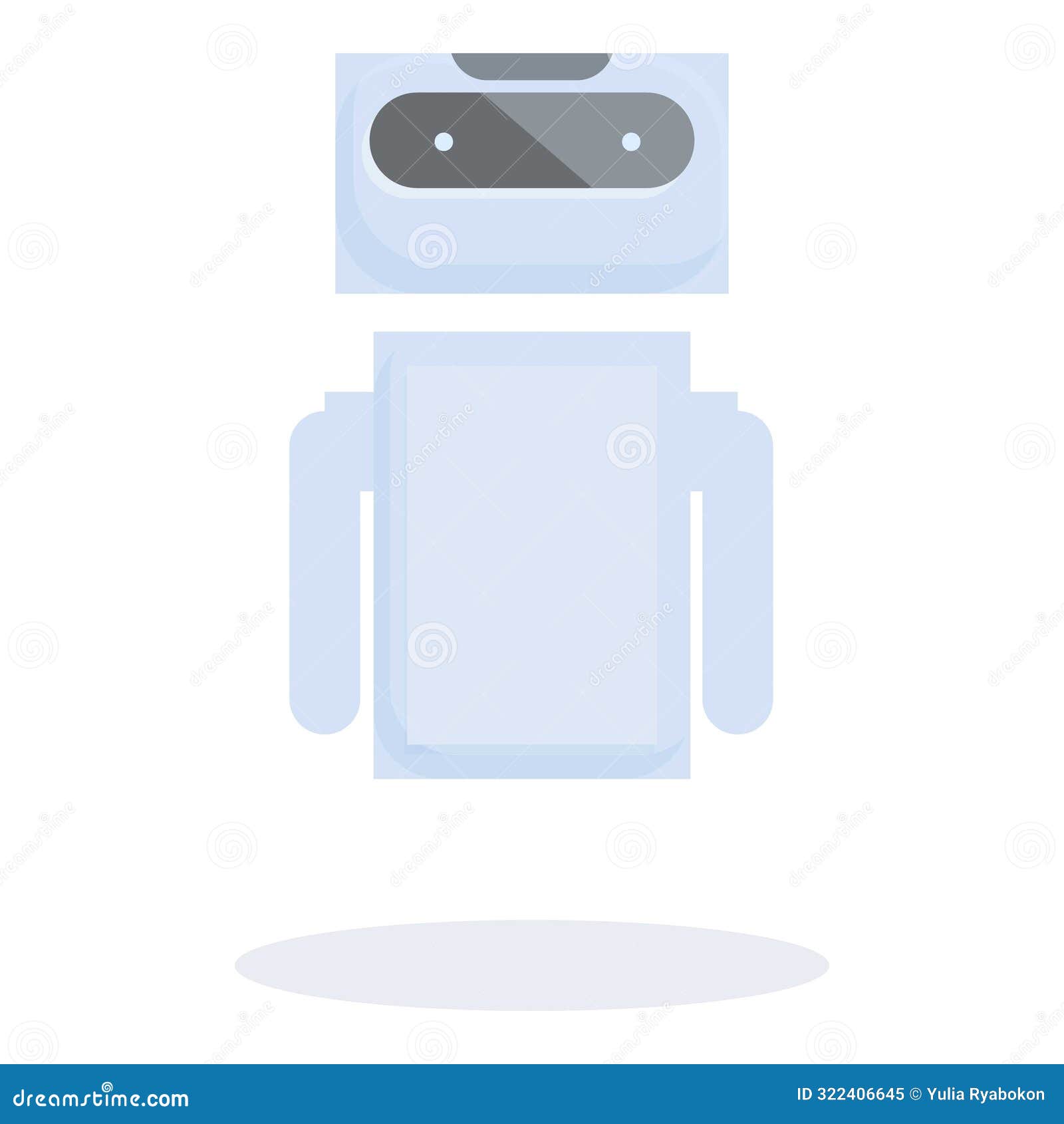 Modern Robot Standing with Arms Hanging Down Stock Vector ...
