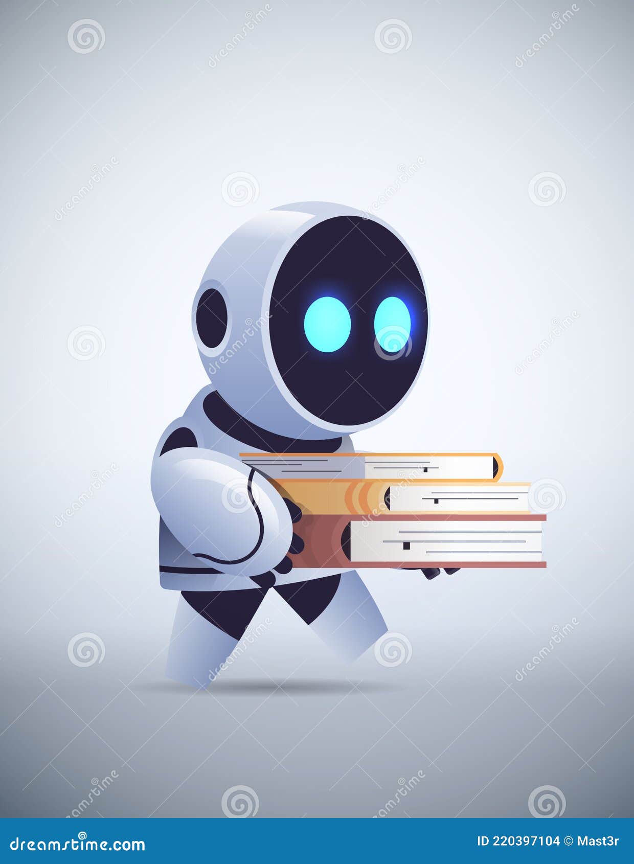 Robot Student With Mortarboard Stock Image | CartoonDealer.com #38938495