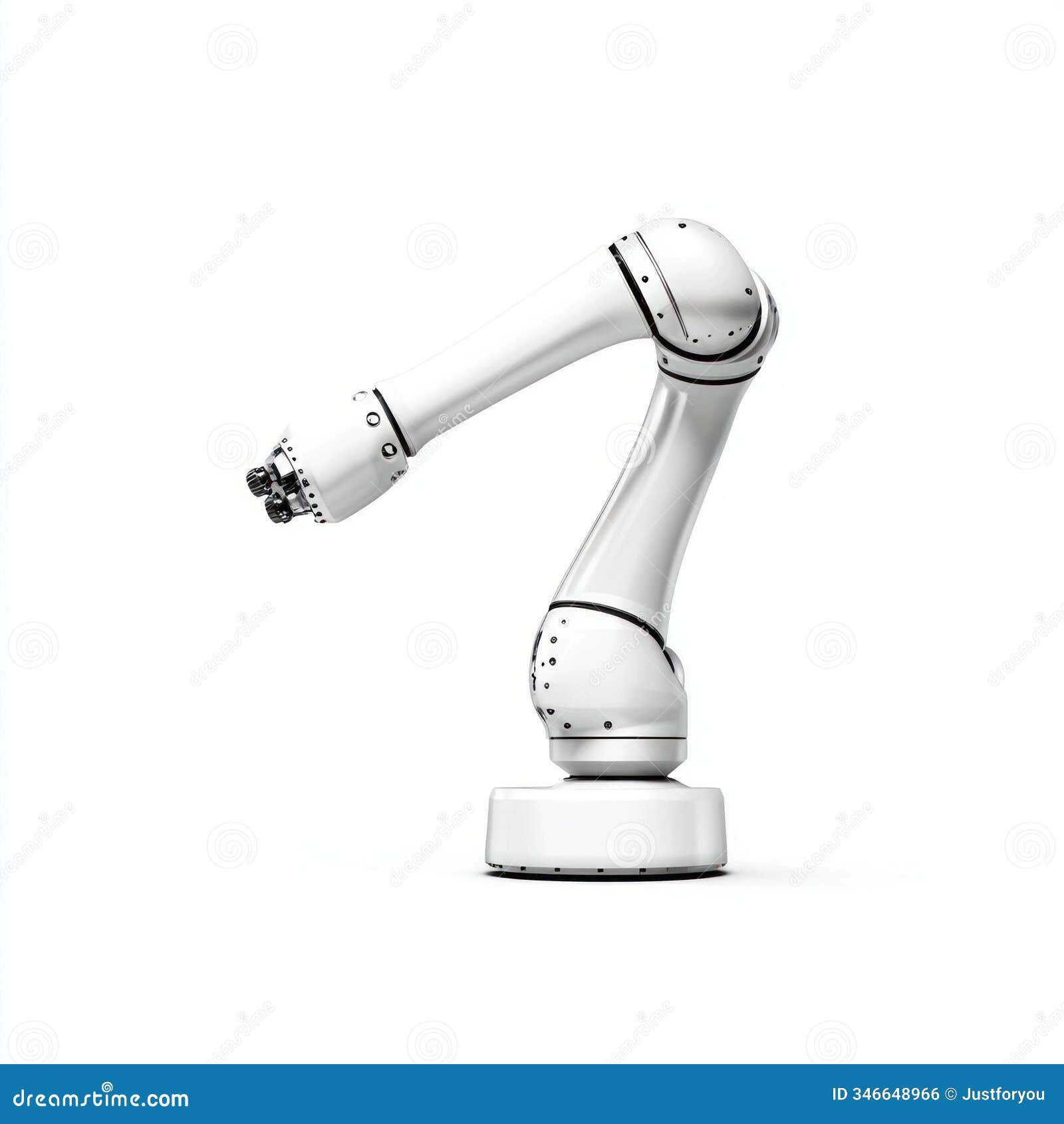 Modern Robotic Arm Isolated on White Background Stock Illustration ...