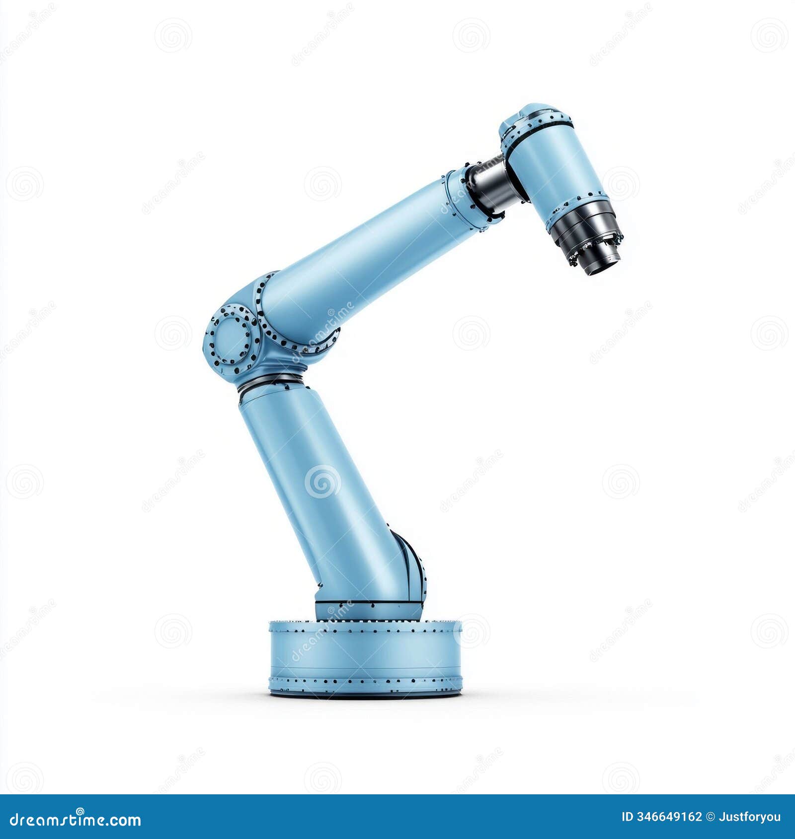 Modern Robotic Arm Isolated on White Background Stock Illustration ...